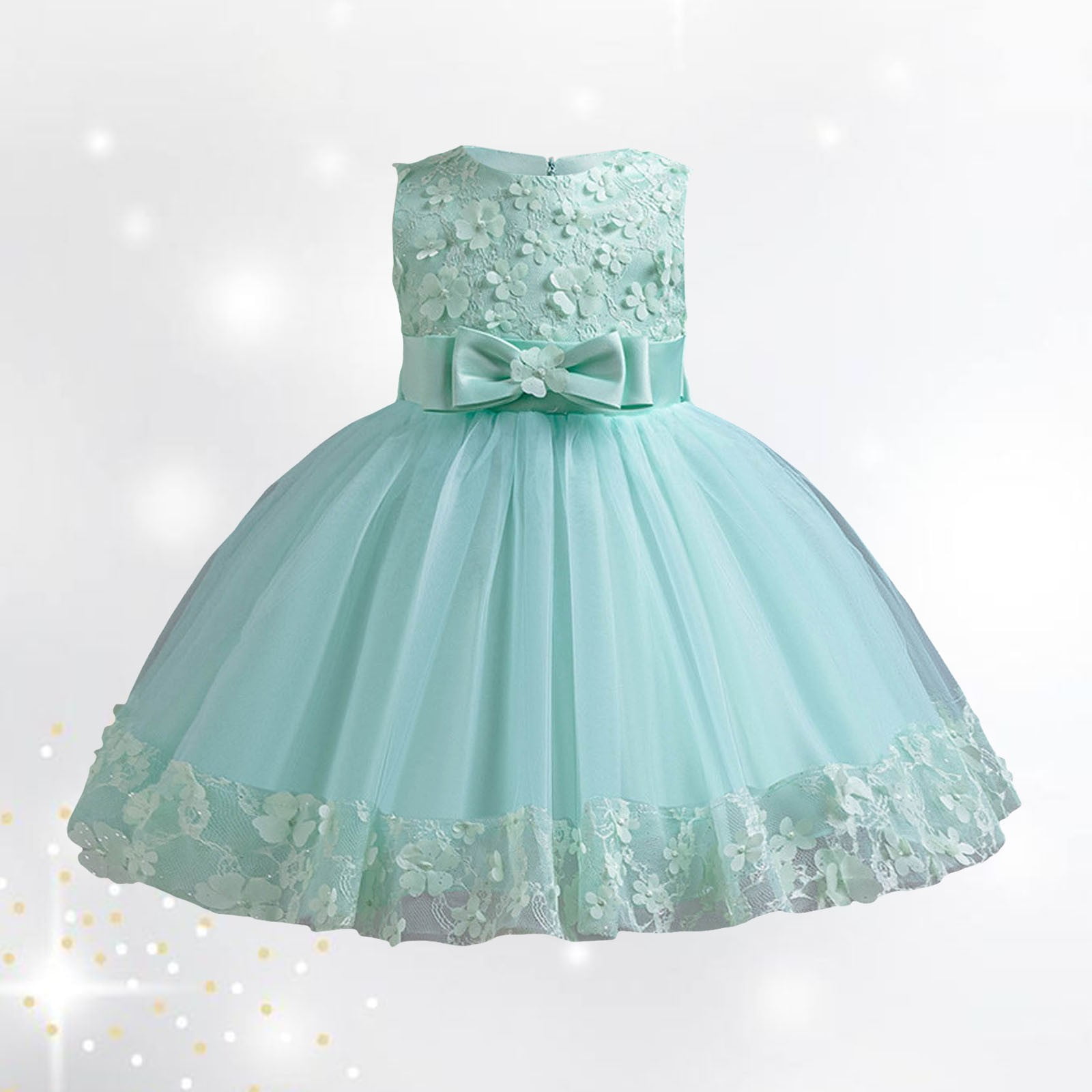 CUZIBR Girls Children Girl Pageant Tutu Dress Ruffles Solid Color ...