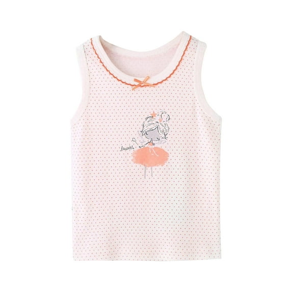 CUZIBR Girls Cotton Halter Small Vest Summer Thin Floral Undershirt In ...