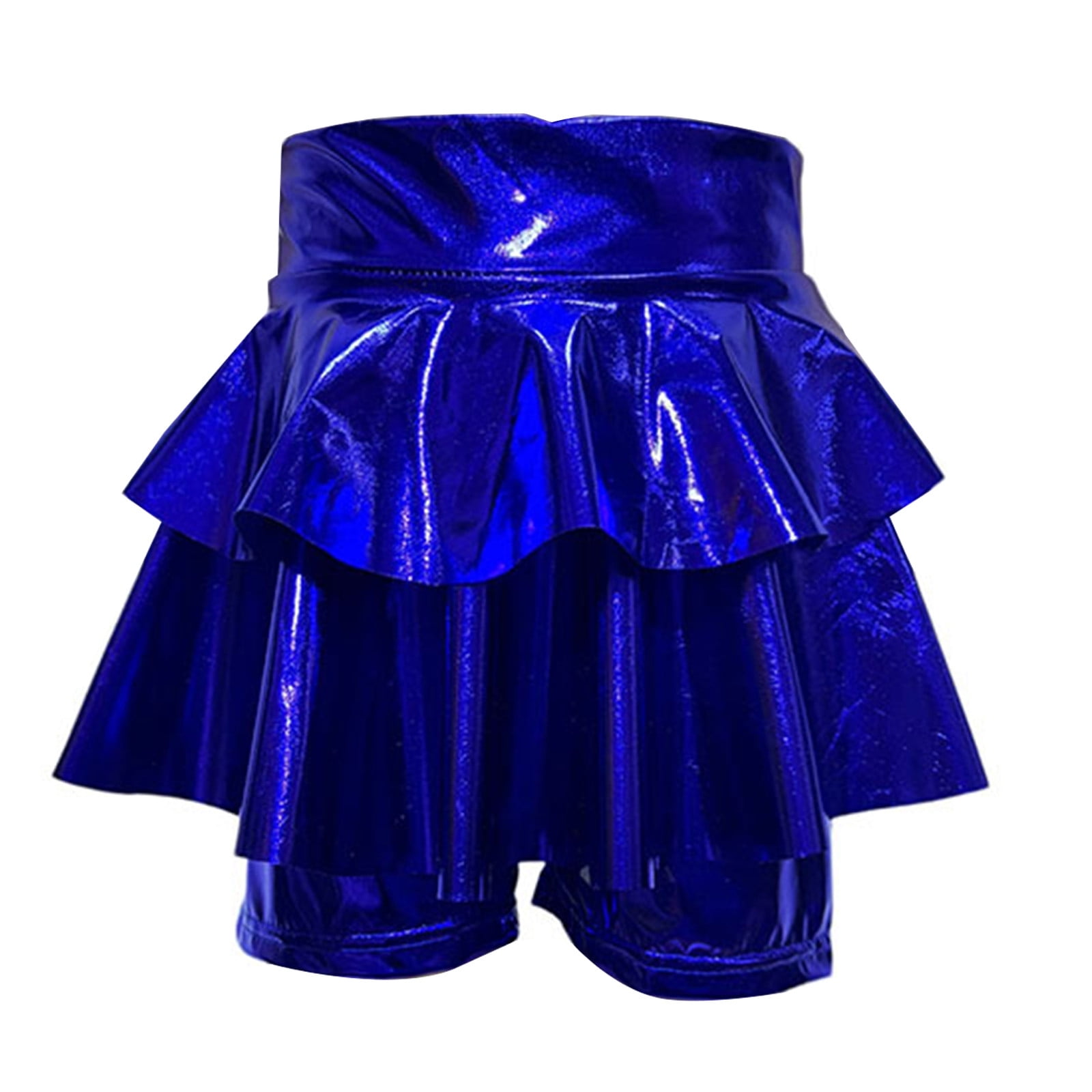 CUZIBR Girls Glitter Tiered Mini Skirts Sequin Tiered Ruffle Hem High ...