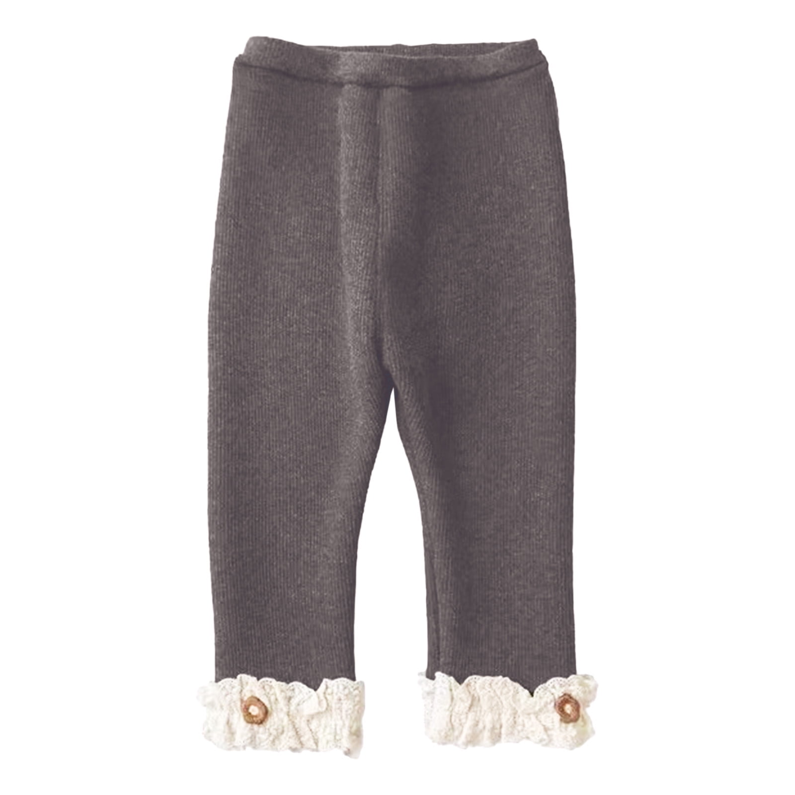 CUZIBR Girls Lined Bottoms Winter Warmth Cozy Pants For Girls Footless ...