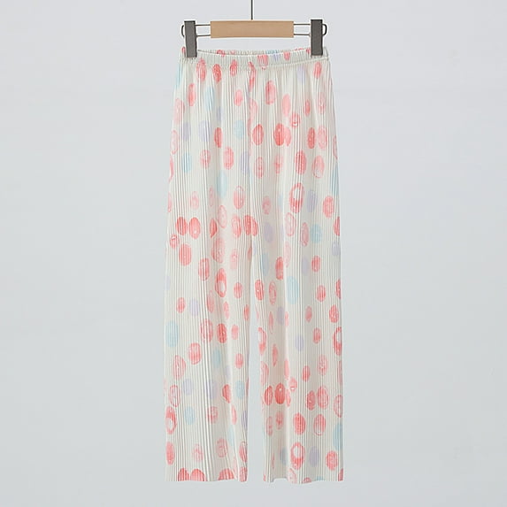 CUZIBR Girls Sweatpants Solid Plaid Leopard Thin Breathable Pants ...