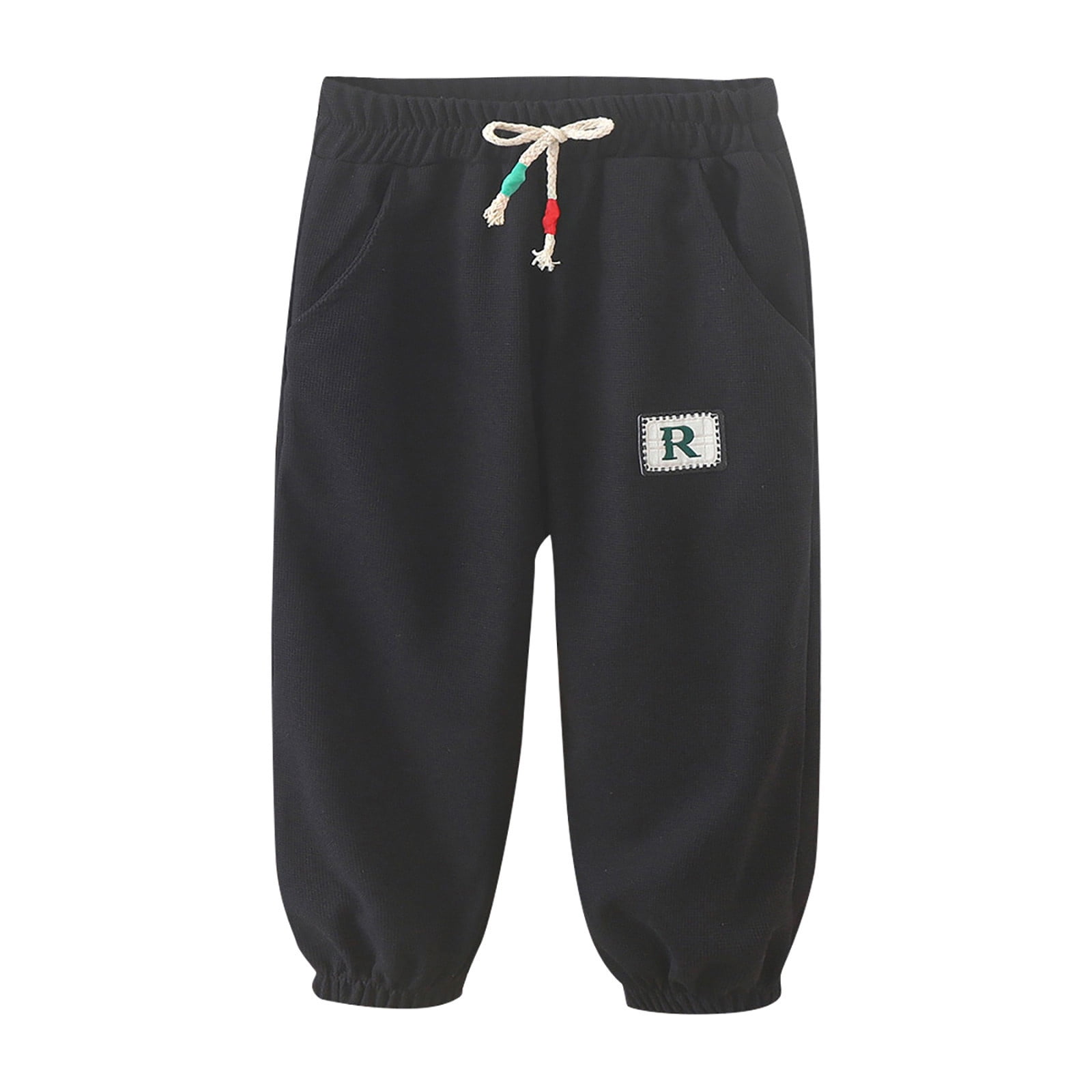 CUZIBR Girls Toddler Sweatpants Fashionable Solid Color Elastic Waist ...