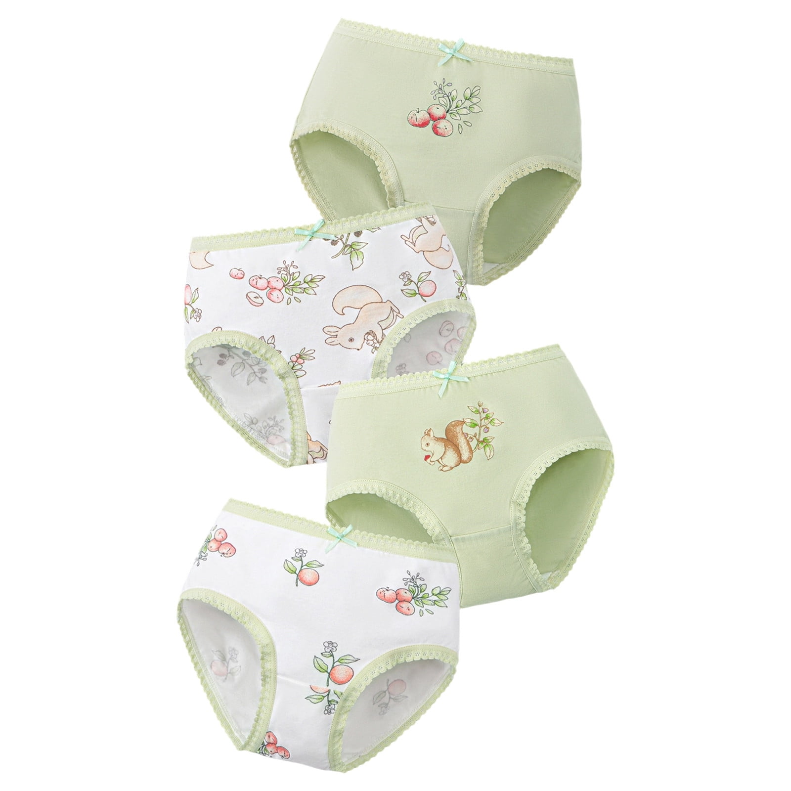 CUZIBR Girls Toddler Underwear Comfortable 4 Pack Cartoon Pattern Cute ...