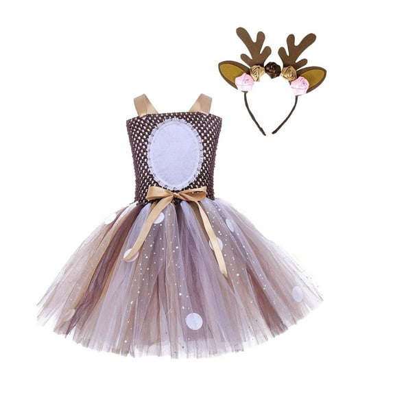 ZRBYWB Girls Tulle Pageant Dress Sleeveless Spaghetti Strap Christmas ...