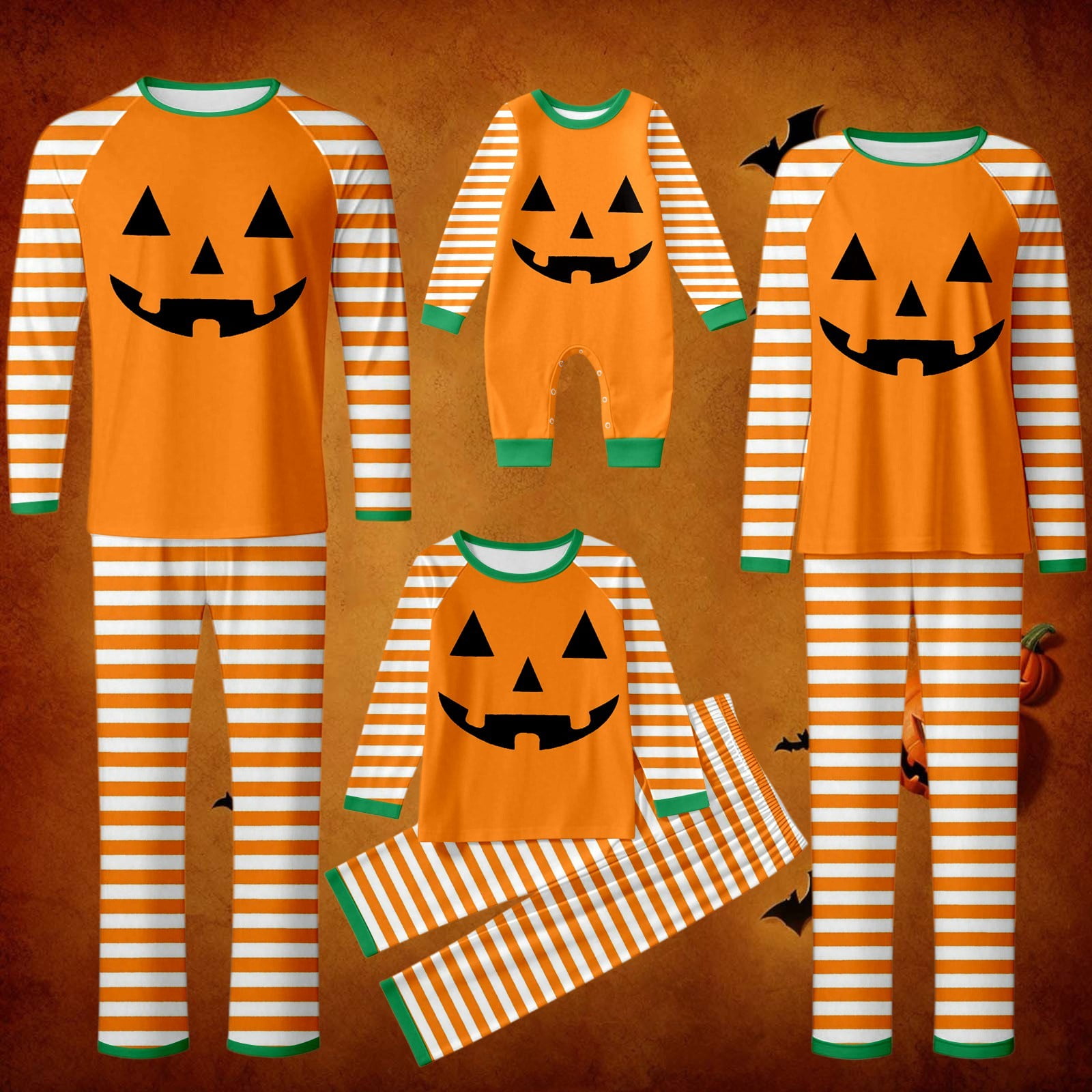 CUZIBR Halloween Pajamas Family Matching Outfit Lovely Funny Pumpkin ...