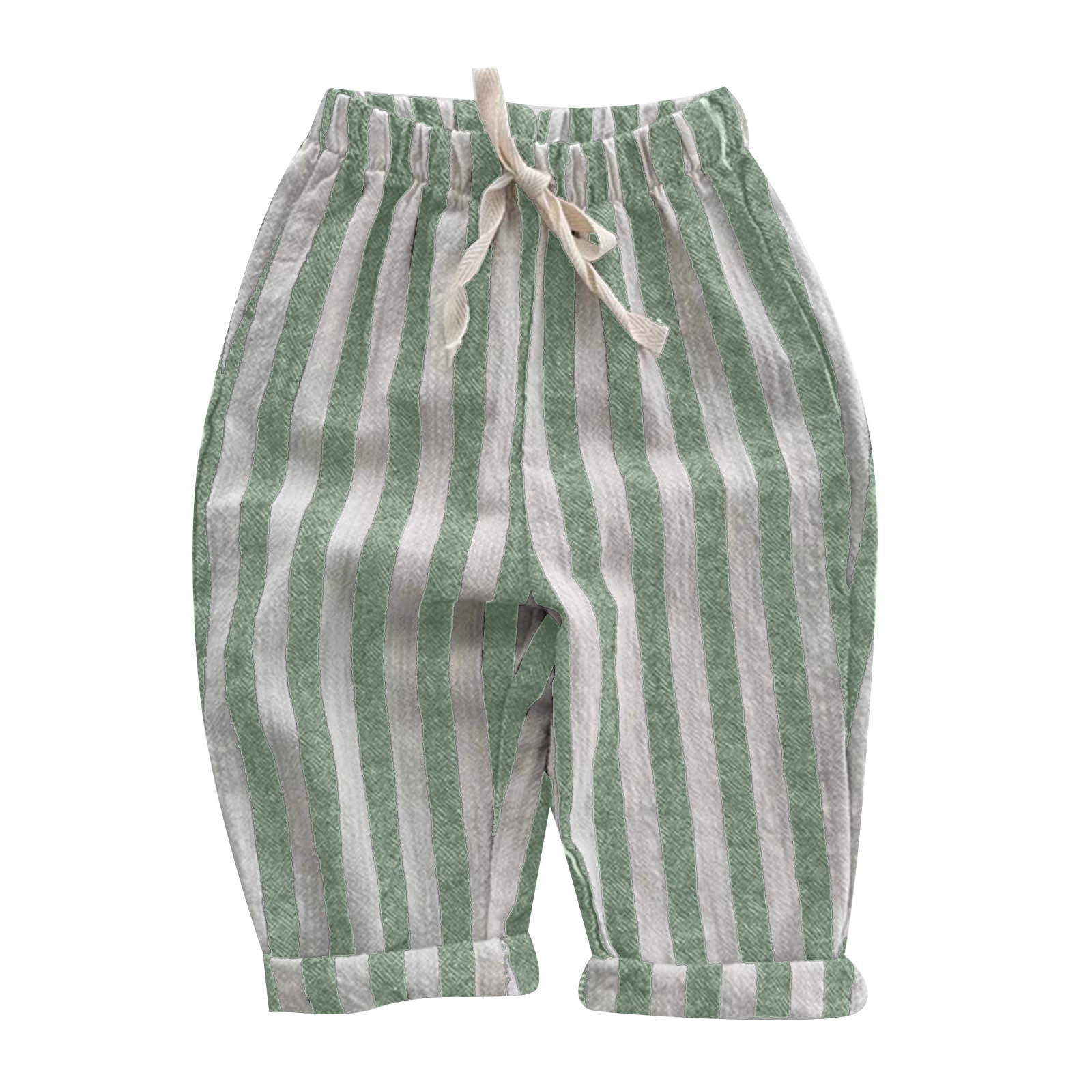CUZIBR Kids Baby Girl Minimalist Striped Pants Slacks Trousers Daily ...