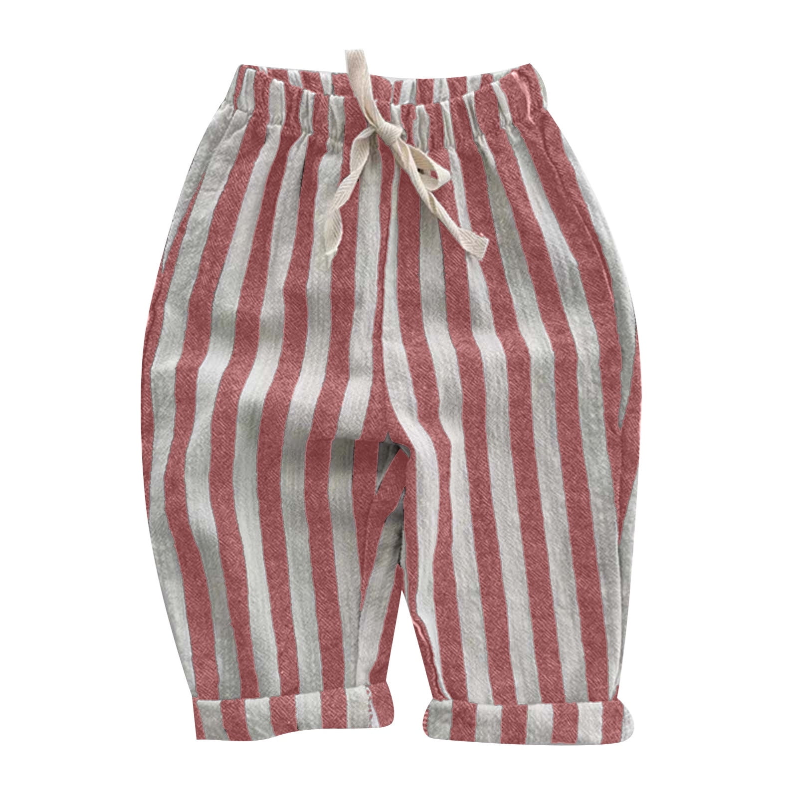 CUZIBR Kids Baby Girl Minimalist Striped Pants Slacks Trousers Daily ...