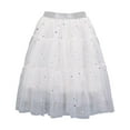 CUZIBR Kids Girls Dance Tutu Skirt Sequins Layered Short High Waist ...