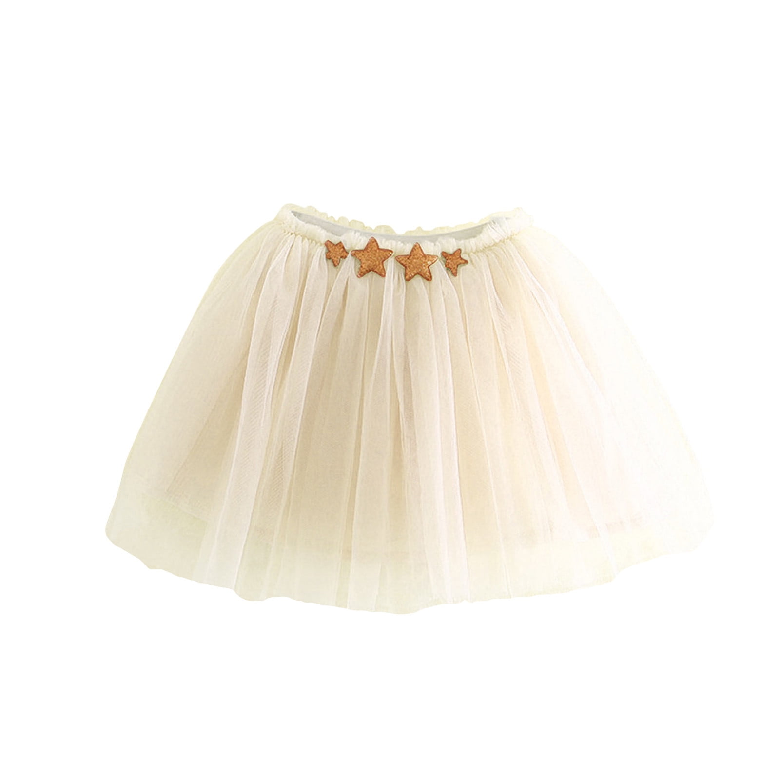 CUZIBR Kids Girls Dance Tutu Skirts Elastic Waist Sequins Sparkly Start ...