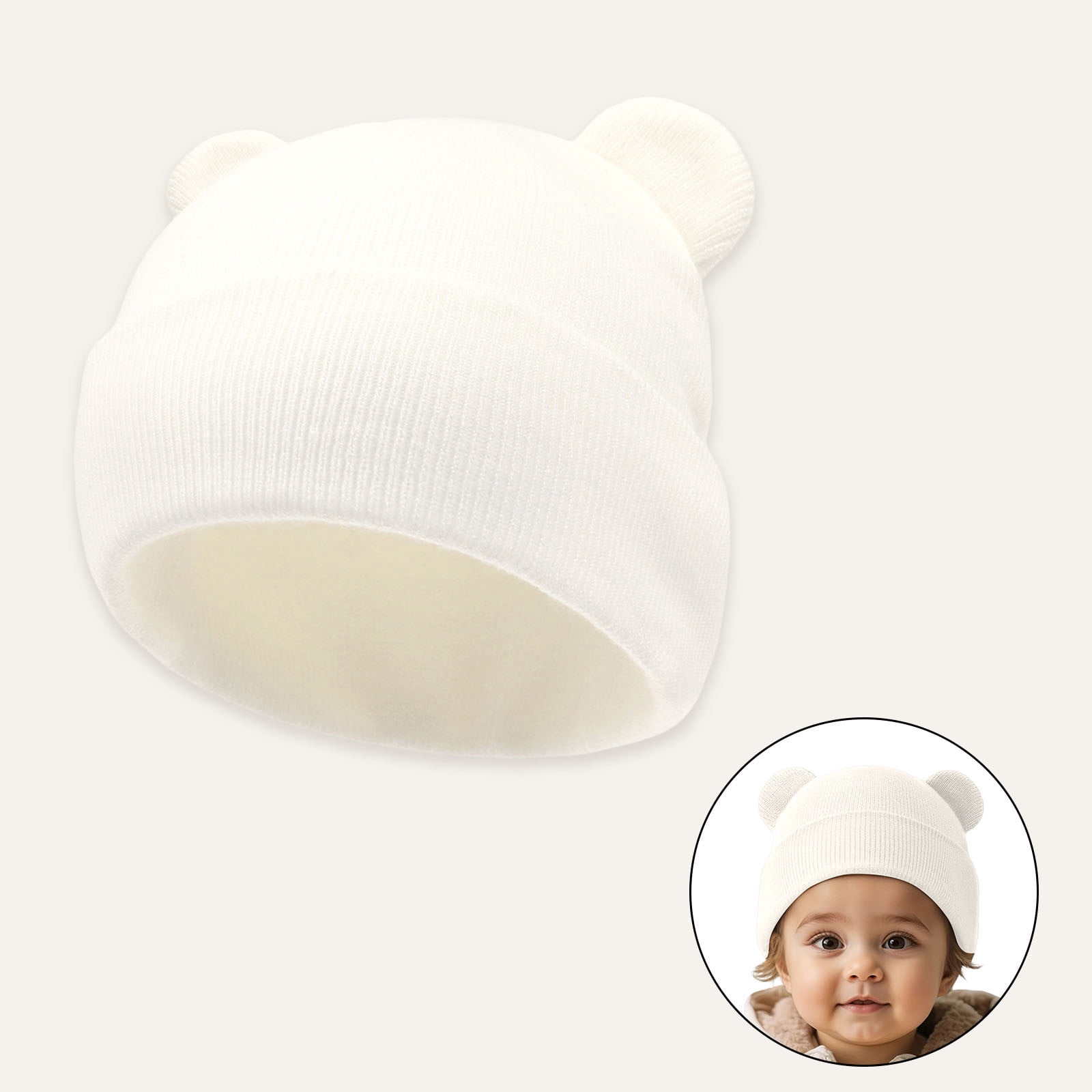 CUZIBR Kids Girls Winter Warm Knit Hat Cute Embroidery Cartoon Cat ...