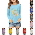 CUZIBR Kids Graphic Print Long Sleeve Crew Neck Tee Colorful Math ...