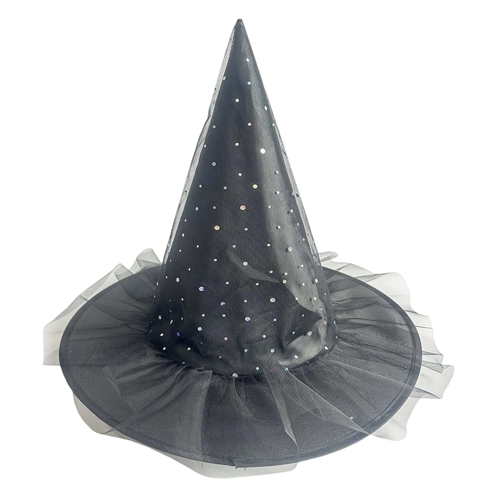 CUZIBR Kids Halloween Sun Hats Lace Mesh Star Kids Witch Hat Girls Lace ...
