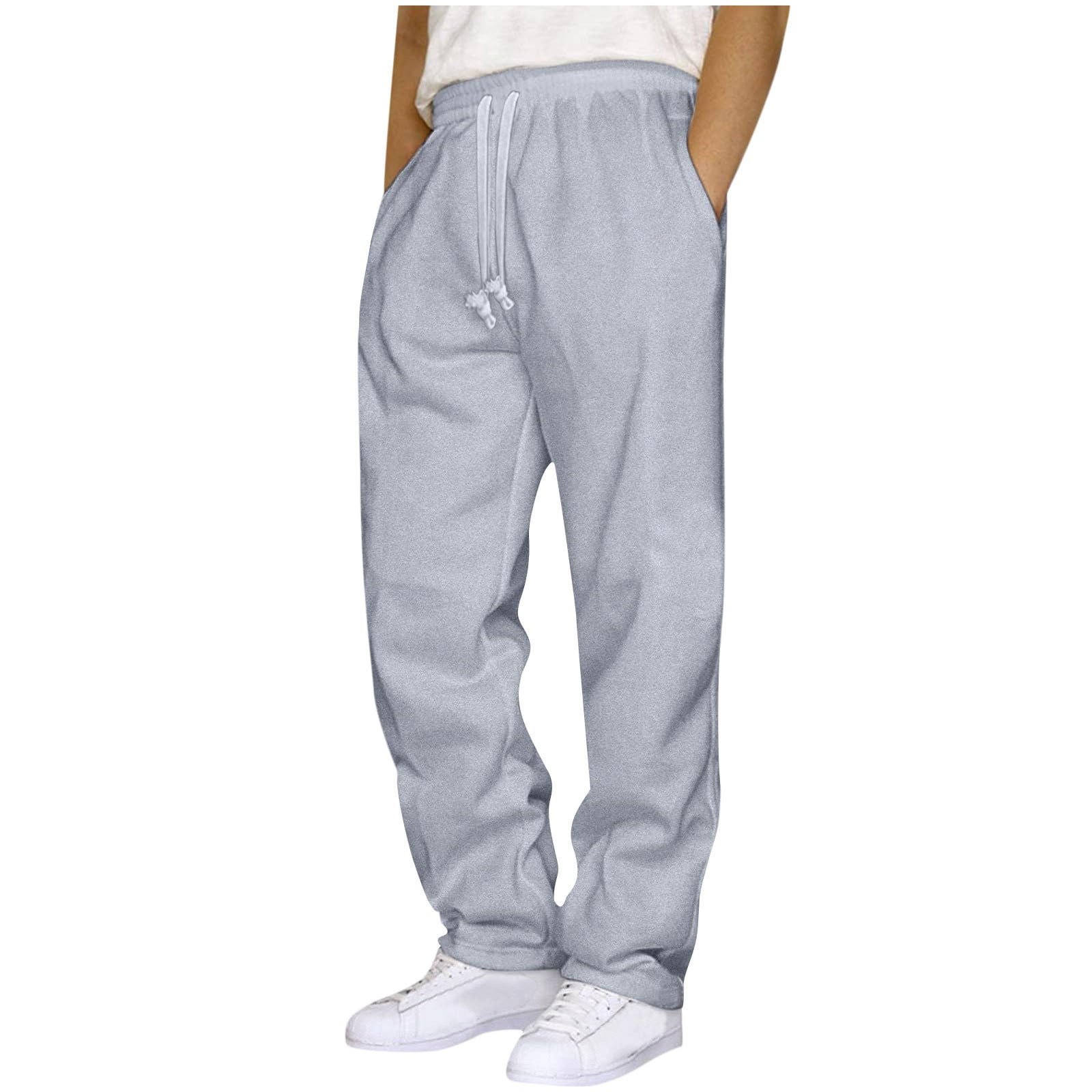 CUZIBR Men'S Casual Sweatpants Elastic Waist Oversized Baggy Trousers ...