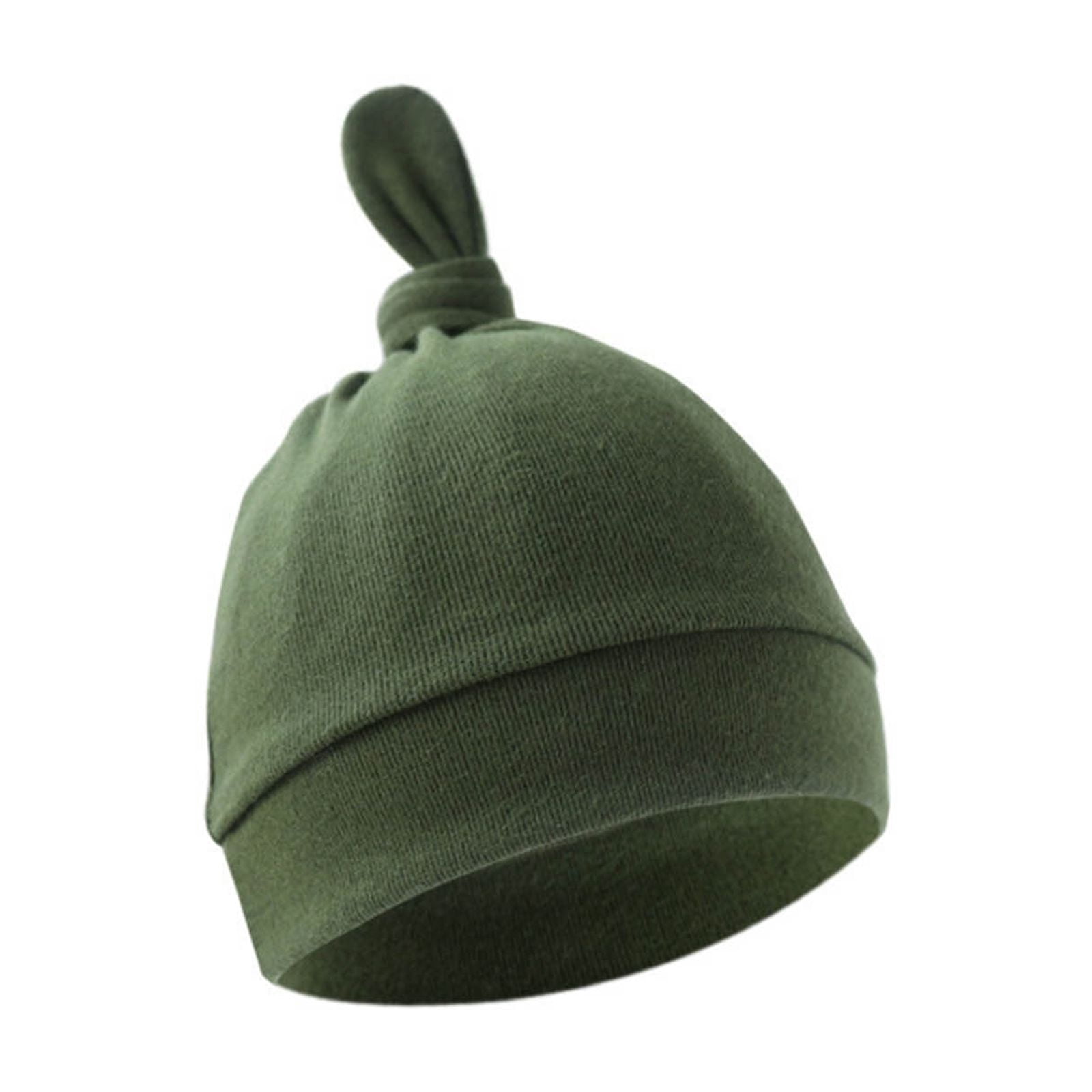 CUZIBR Baby Hat Cute Solid Color Knit Cotton Caps Winter Warm Cozy Soft ...