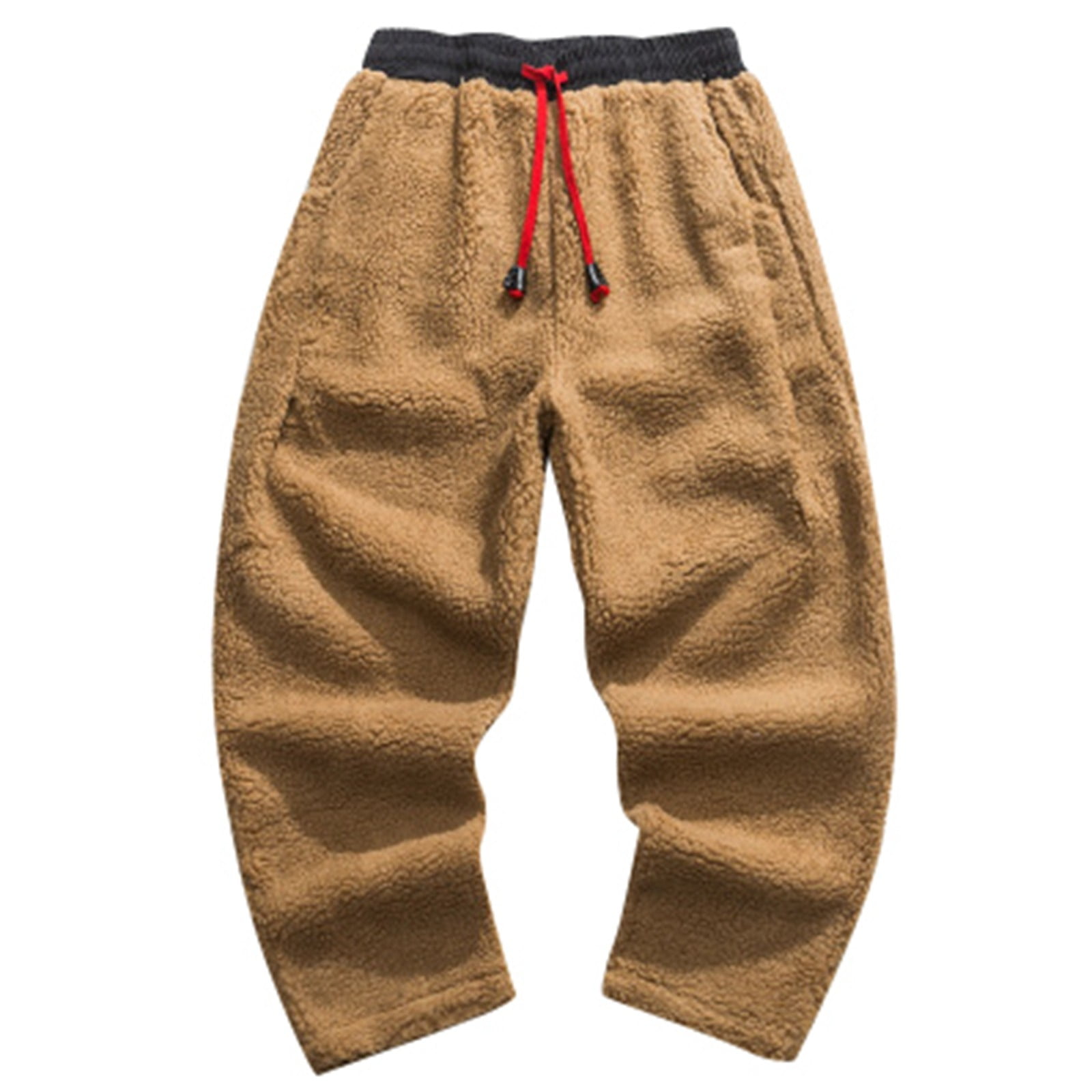 CUZIBR Snow Pants Mens Winter Thick Fuzzy Jogger Thermal Soft ...
