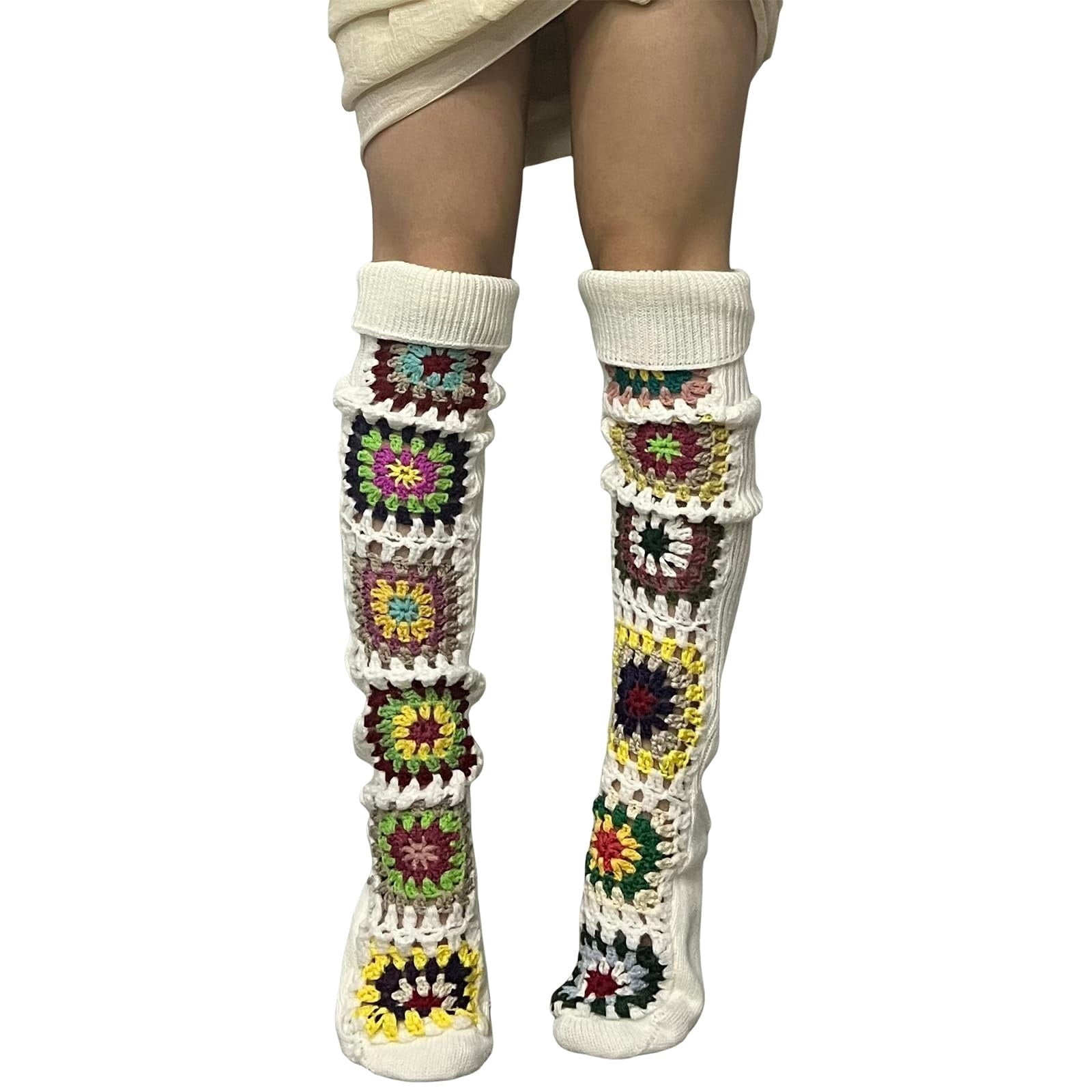 CUZIBR Socks For Women Vintage Boho Leg Warmers Bohemian Pattern ...