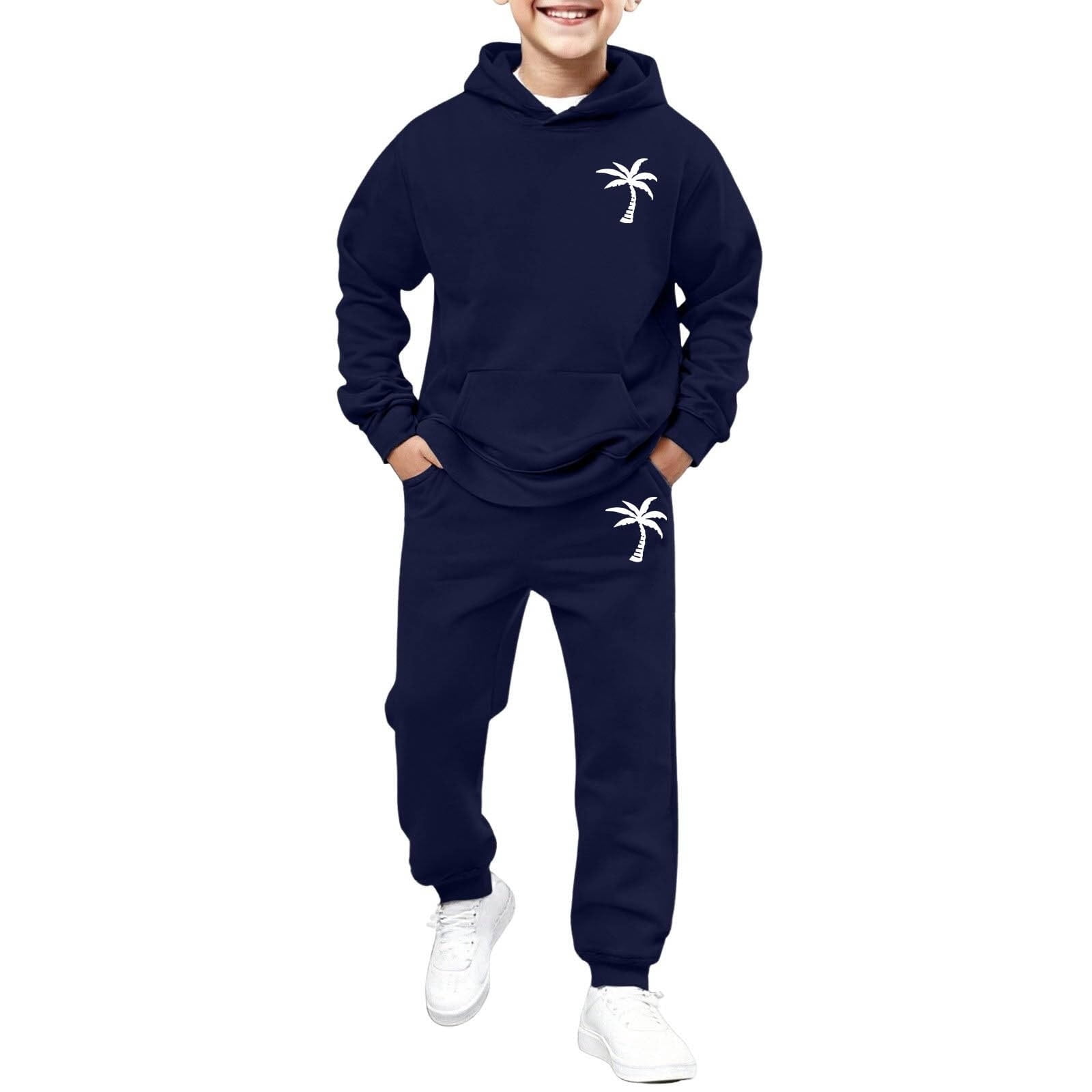 CUZIBR Stylish Boys Spring Graphic Print Tracksuit Long Sleeve Loose ...
