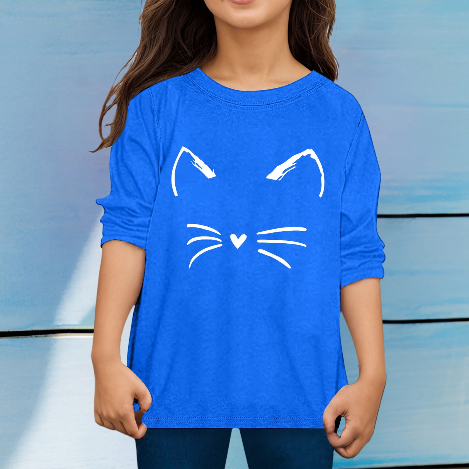 CUZIBR Toddler Boys Girls Long Sleeve Shirt Crewneck Loose Fit Cute ...