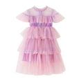 CUZIBR Toddler Girls Sequin Dress High Waist Fly Sleeve Round Neck ...