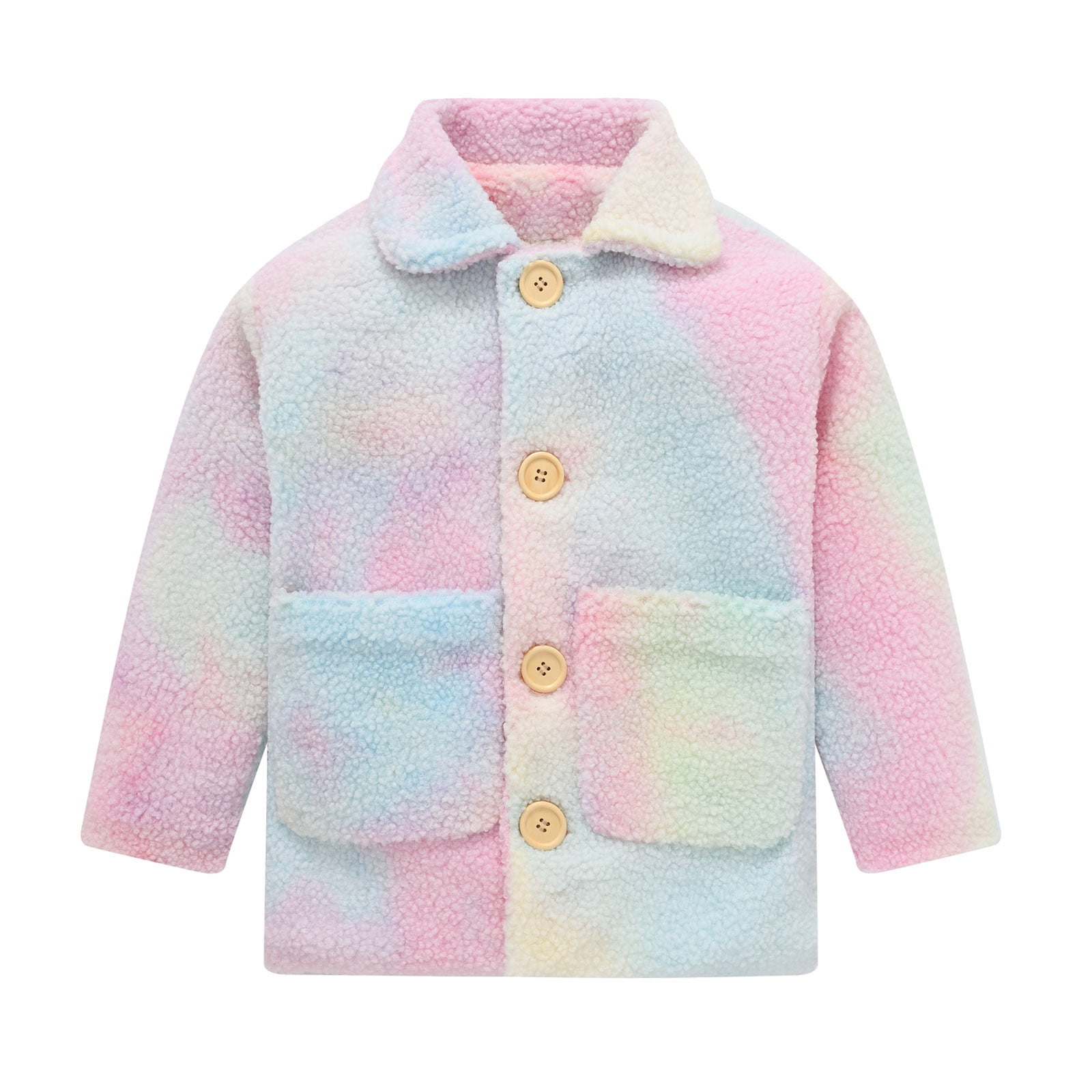 CUZIBR Toddler Girls Tie Dye Coats Winter Windproof Thicken Coats ...