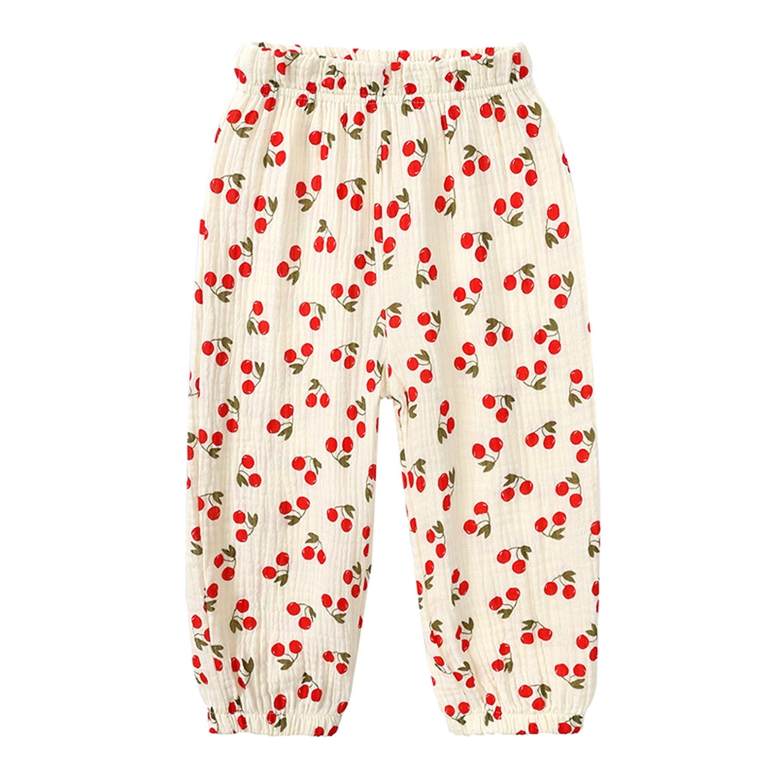 CUZIBR Toddler Kids Baby Girls Boys Elastic Waist Pants Soft Linen ...