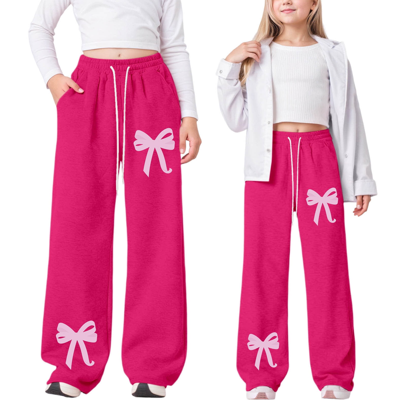 CUZIBR Toddler Pants Valentine'S Day Trousers Straight Leg Sport ...