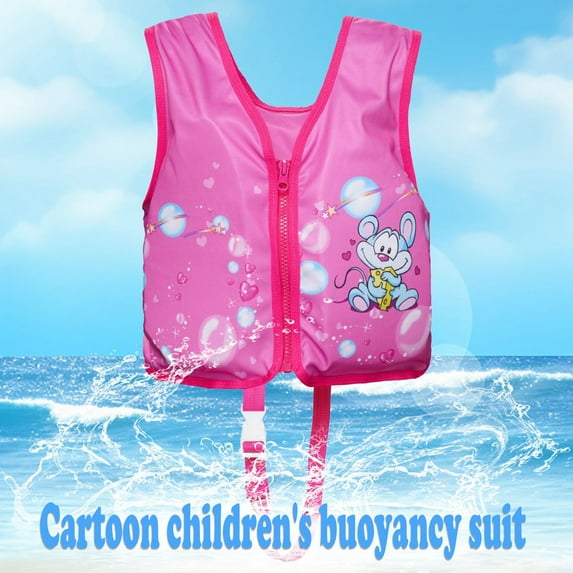 CUZIBR Toddler Swimsuit Girl Life Vests Buoyancy Adjustable Strap ...