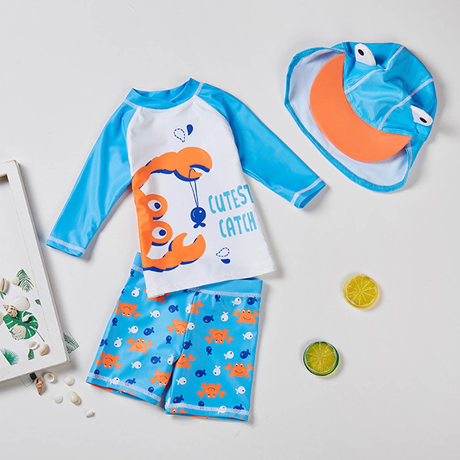 CUZIBR Toddler Swimsuit One Piece Swimsuit Back Zipper Cartoon Animal ...