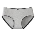 CUZIBR Underwear For Women Solid Color Seamless Lace Trim Cute Bow ...