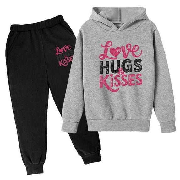 CUZIBR Valentine'S Day Sweatsuits Outfits For Kids Children'S Long ...