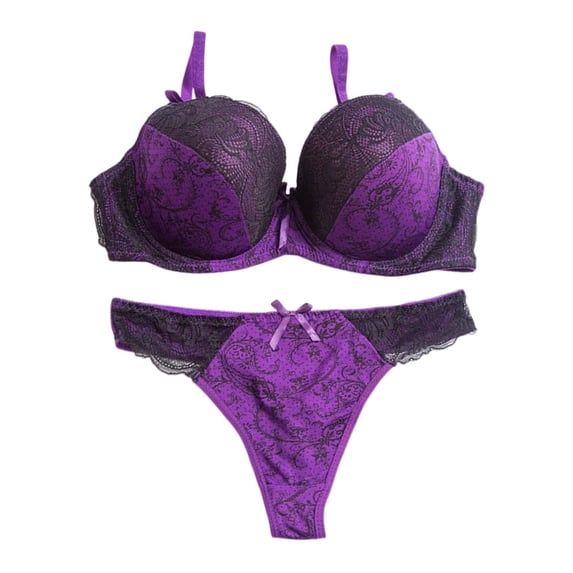 CUZIBR Wireless Bras For Women Lace Embroidery Color Block Patchwork ...