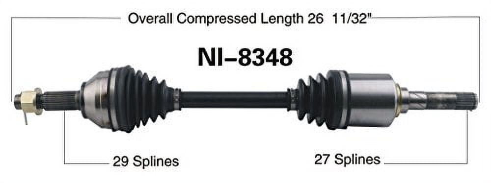 CV Axle Shaft Fits select: 2008-2013 NISSAN ROGUE, 2014-2015 NISSAN ...