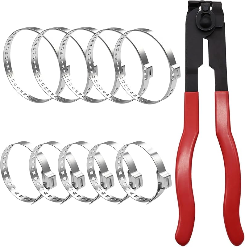 CV Boot Clamp Plier with 10PCS 304 Stainless Steel Crimp Bands, 5PCS ...