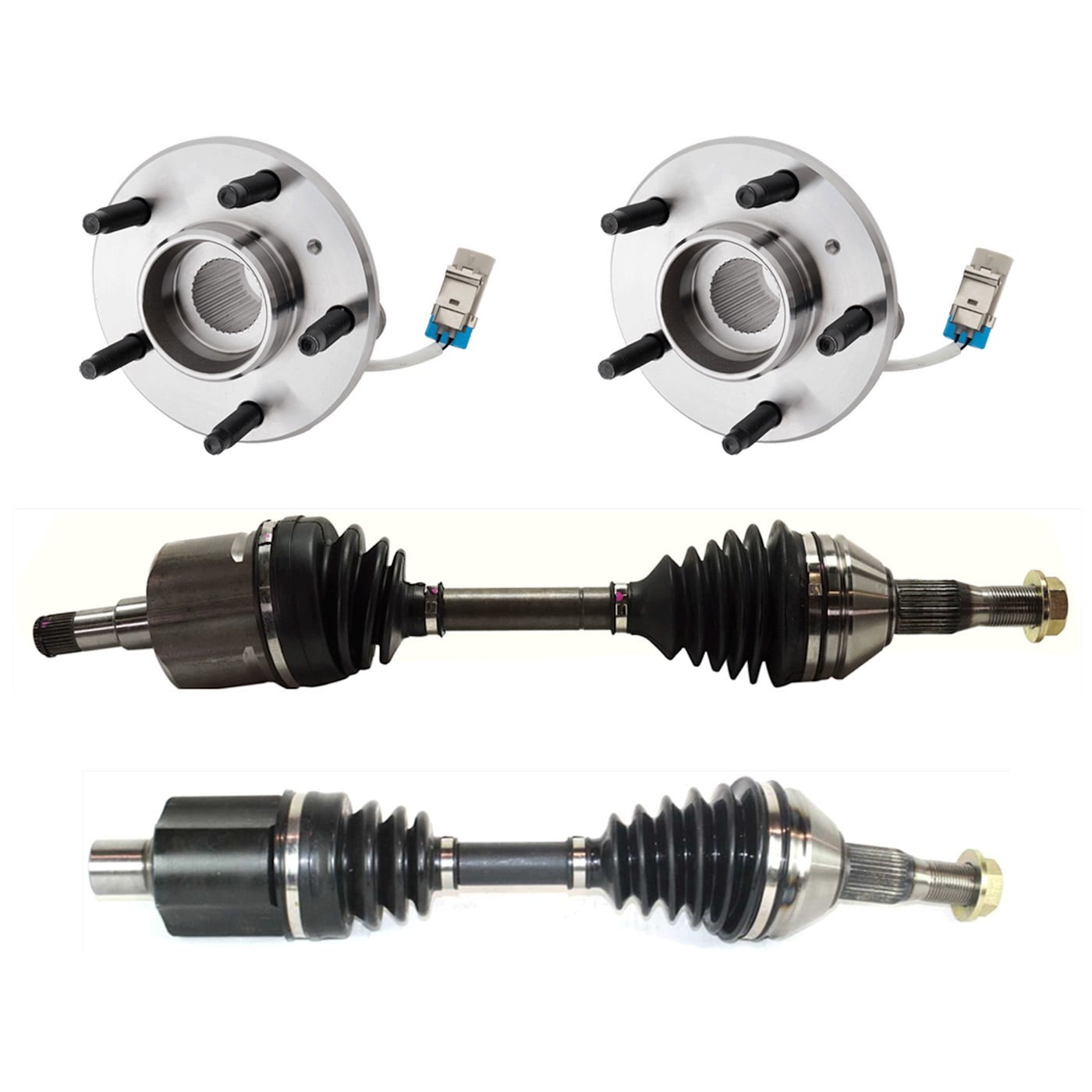 CV Half Shaft Axle 4-Piece Left/Right Front Driver & Passenger Side Kit ...