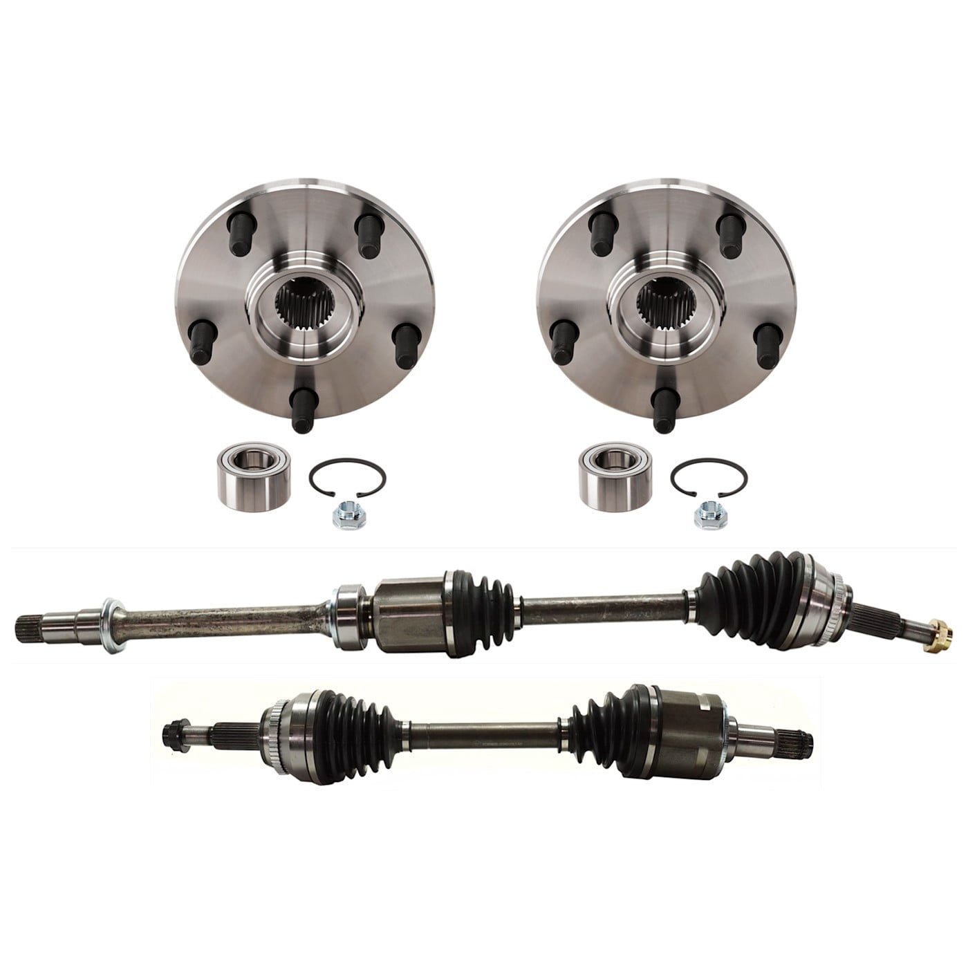 CV Half Shaft Axle Front Driver & Pass Side Left Right Kit (4-Piece ...