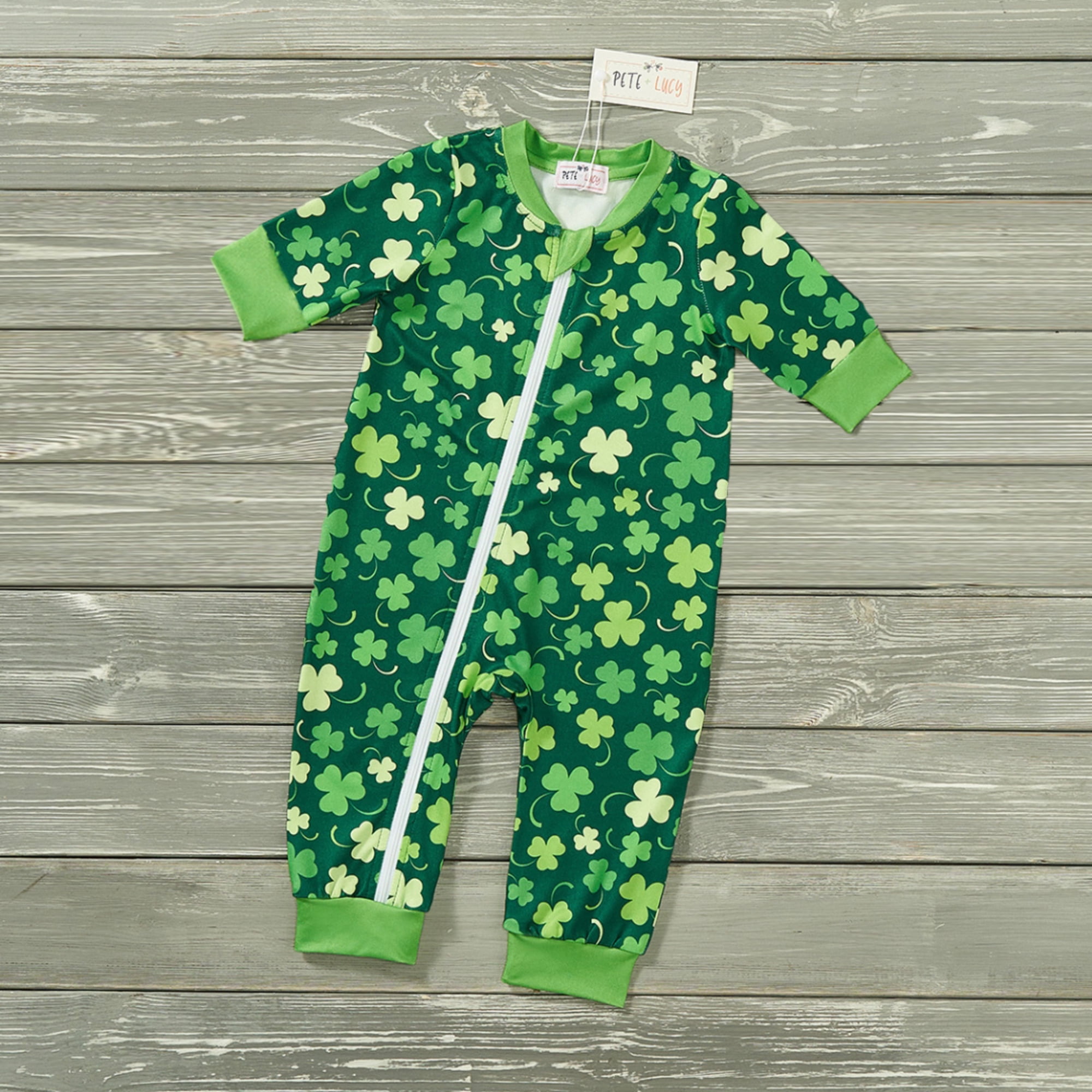 CVA Products Boys Infant Romper Shamrock Shenanigans - Walmart.com