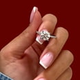 CVD Round Cut Diamond Ring IGI Lab Grown 2.32 Carat E F VVS 18k Rose ...