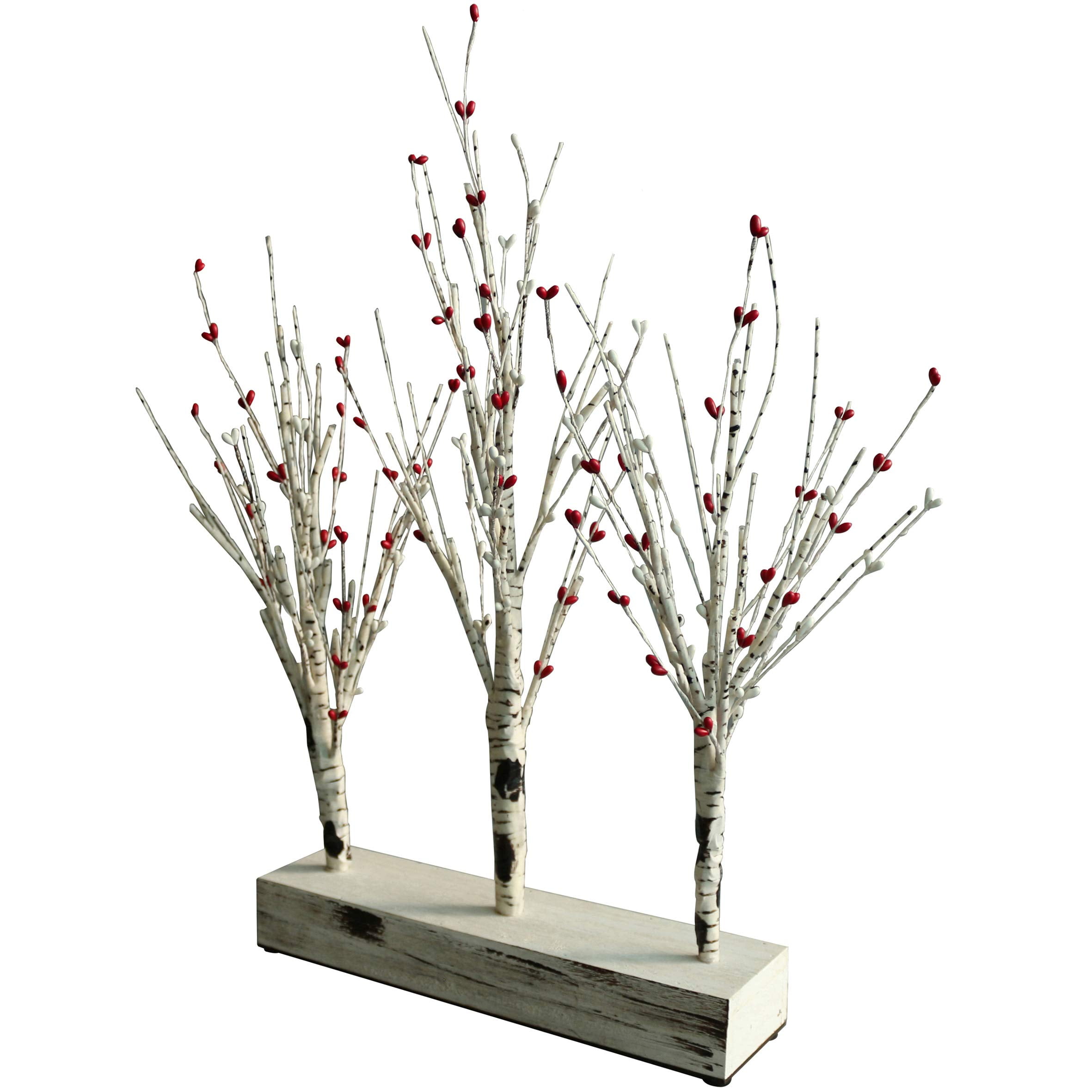 CVHOMEDECO. Battery Operated w/Timer Illuminated Pip Berry Tree ...