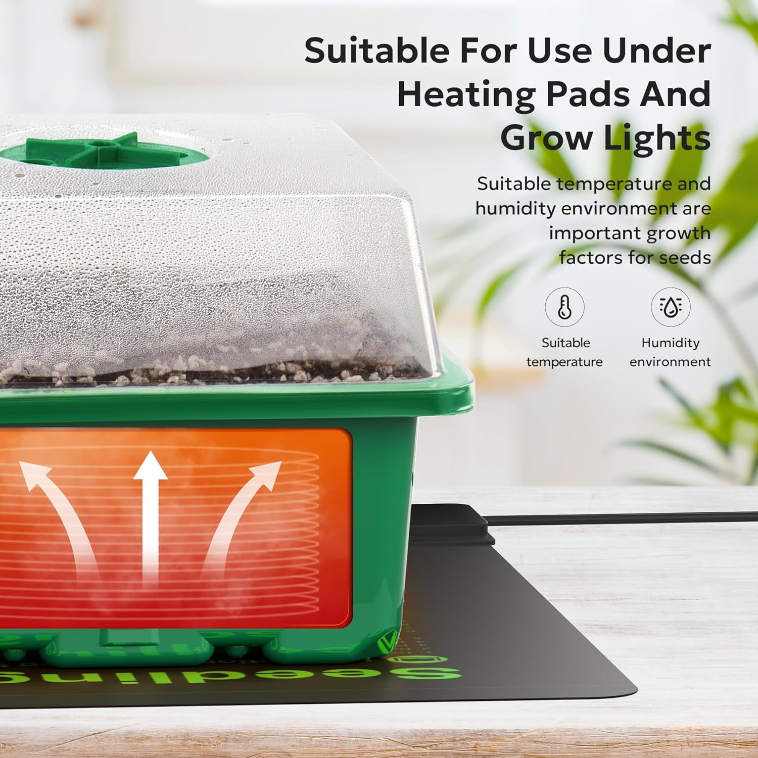 CVIUBNIP 10 Packs Seed Starter Tray Seed Starter Kit with Humidity Dome ...