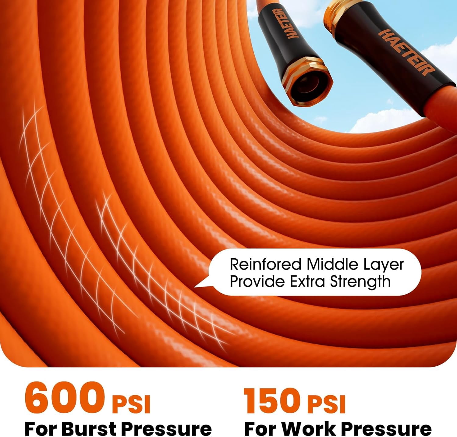 CVIUBNIP Short Garden Hose 5 ft Heavy Duty Lightweight Water Hose 3/4 ...