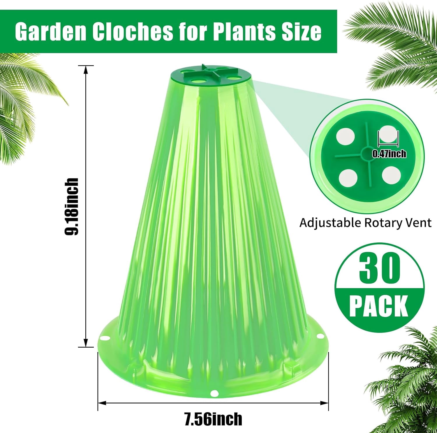 CVIUBNIP UQM 30 Pack Garden Cloches for Plants Reusable Bell Plant ...