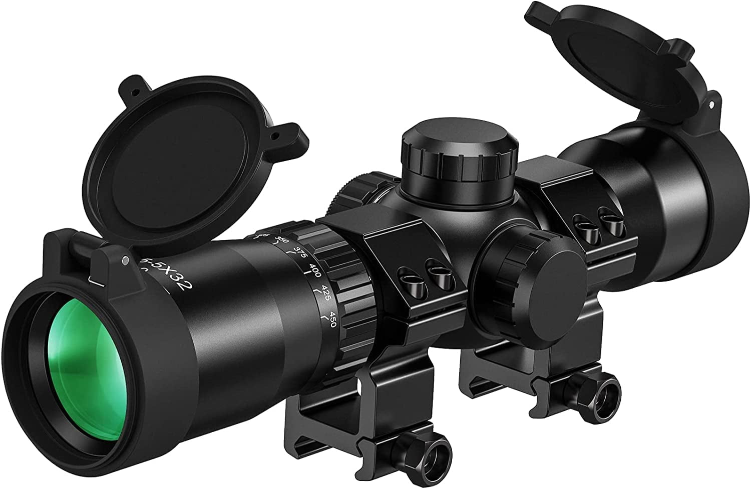 CVLIFE 1.5-5x32 Crossbow Scope with Sight Light, 20-100 Yards Ballistic ...