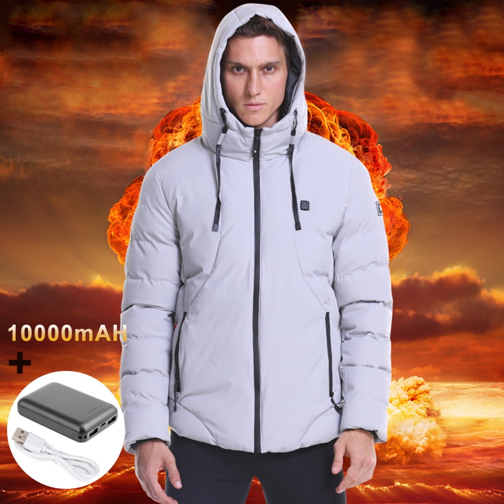 CVLIFE Men's Lightweight Padded Heated Jacket USB Heater Hunting Vest ...