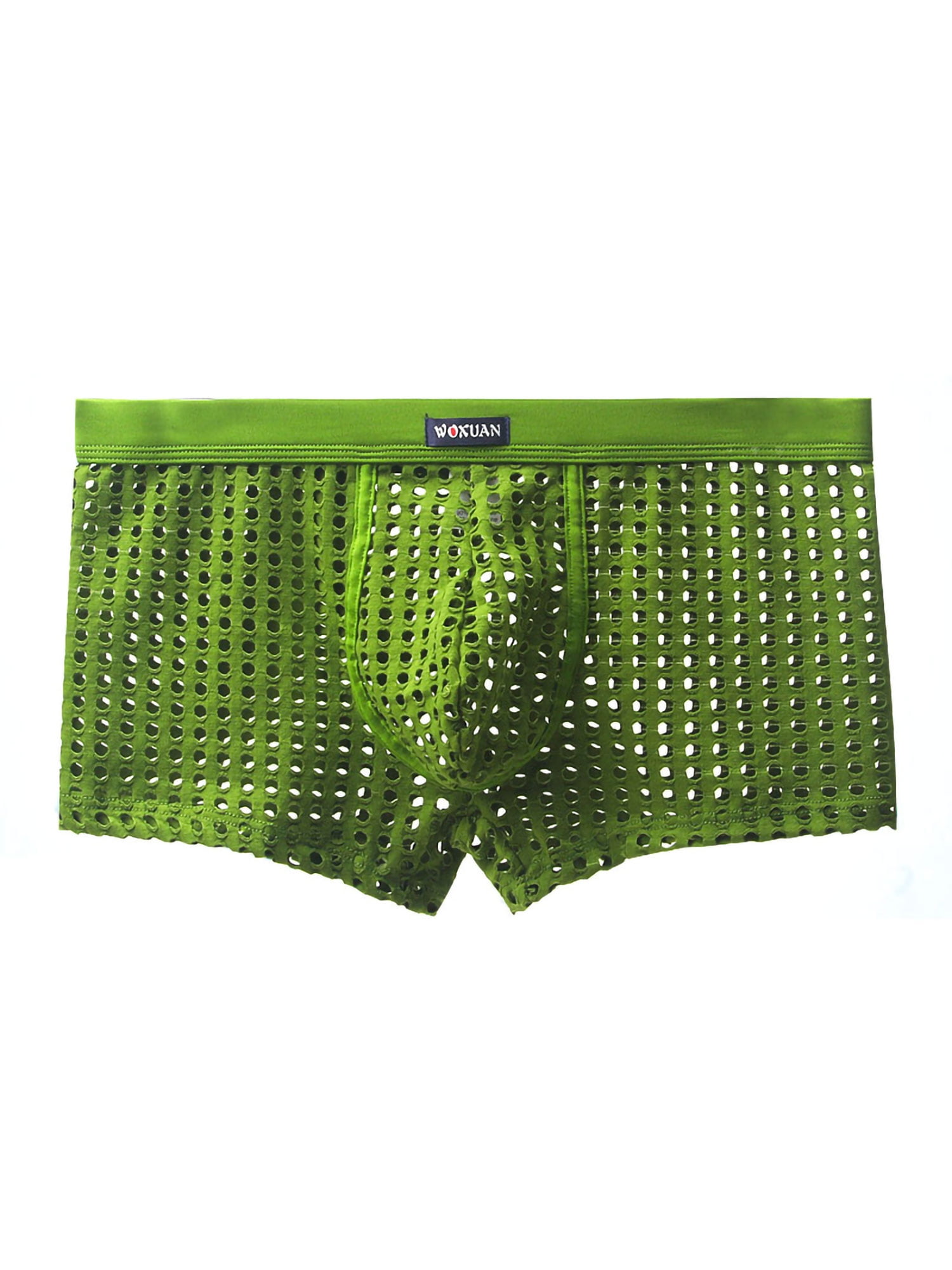 CVLIFE Men's See Through Boxers Briefs Underwear Fishnet Mesh Hollow ...
