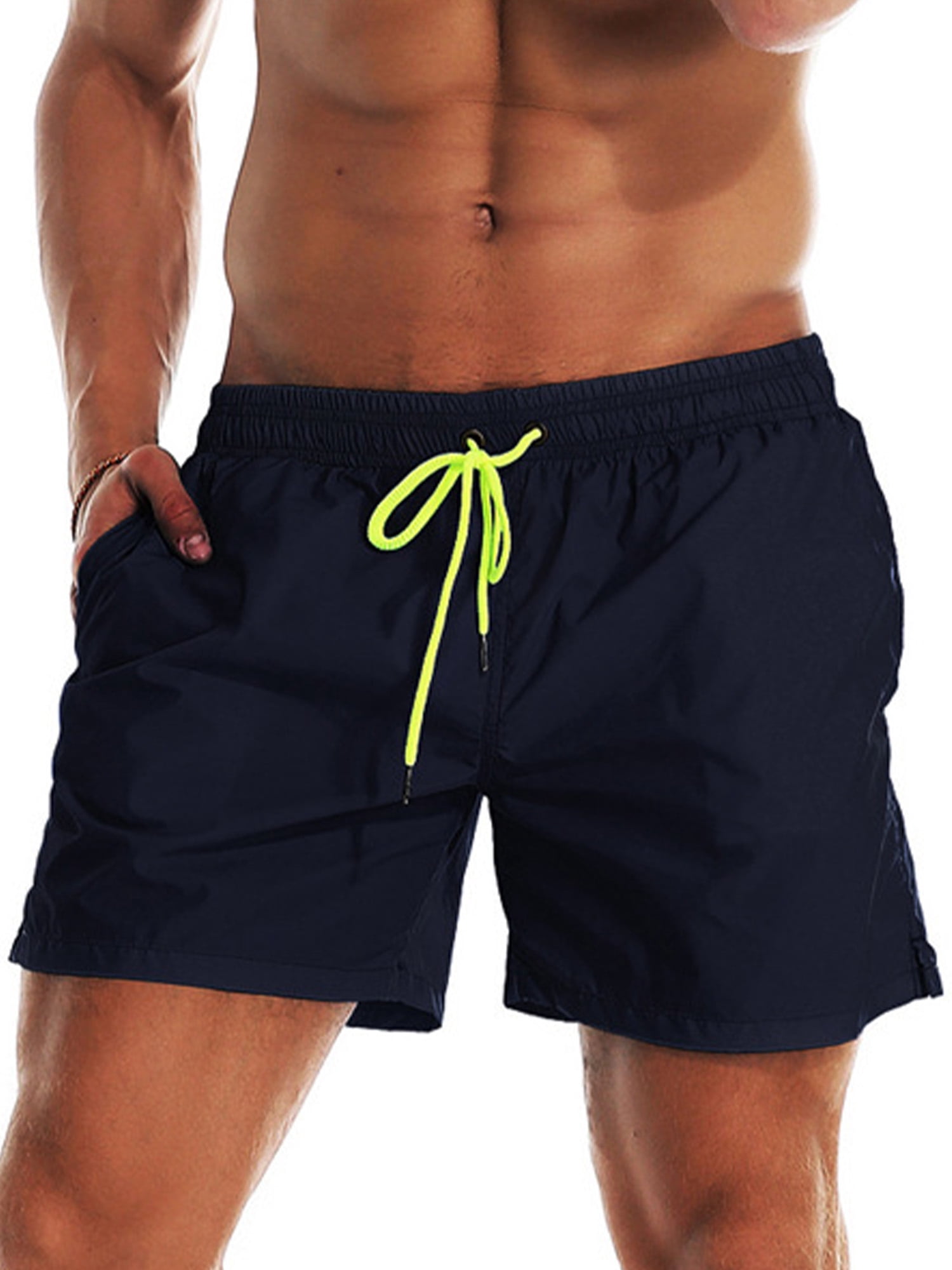 CVLIFE Mens Swim Trunks Board Shorts Bathing Suits Elastic Waist ...