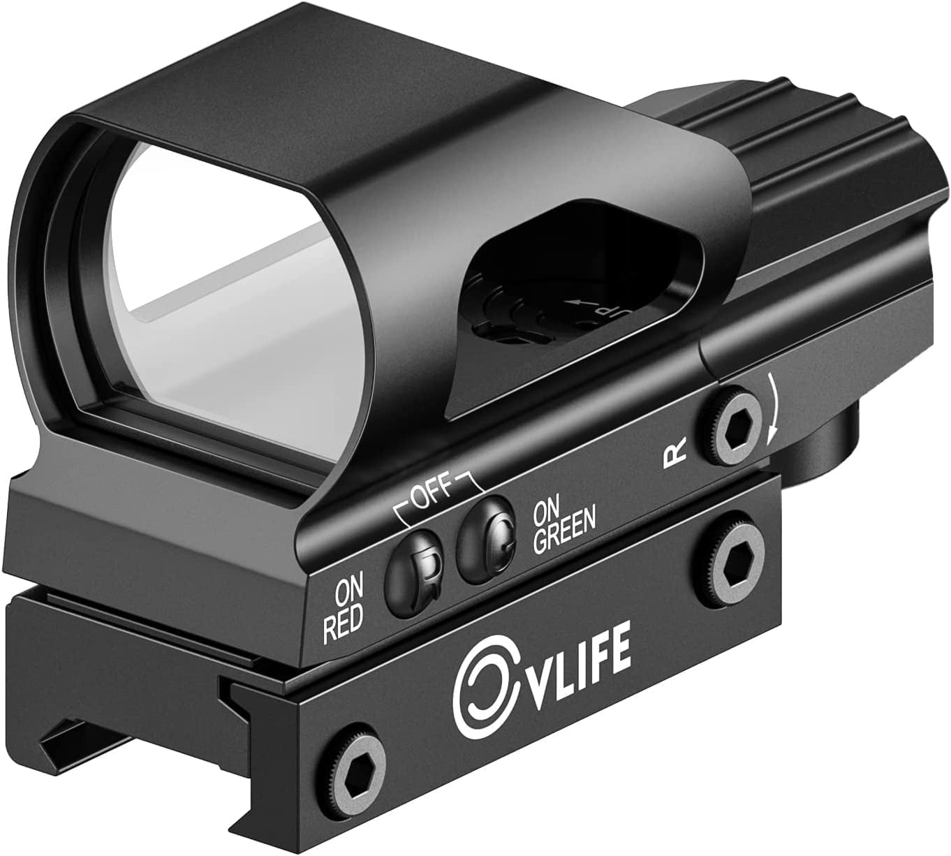 CVLIFE Red & Green Dot Sight with Picatinny/Weaver Mounting, ON & Off ...