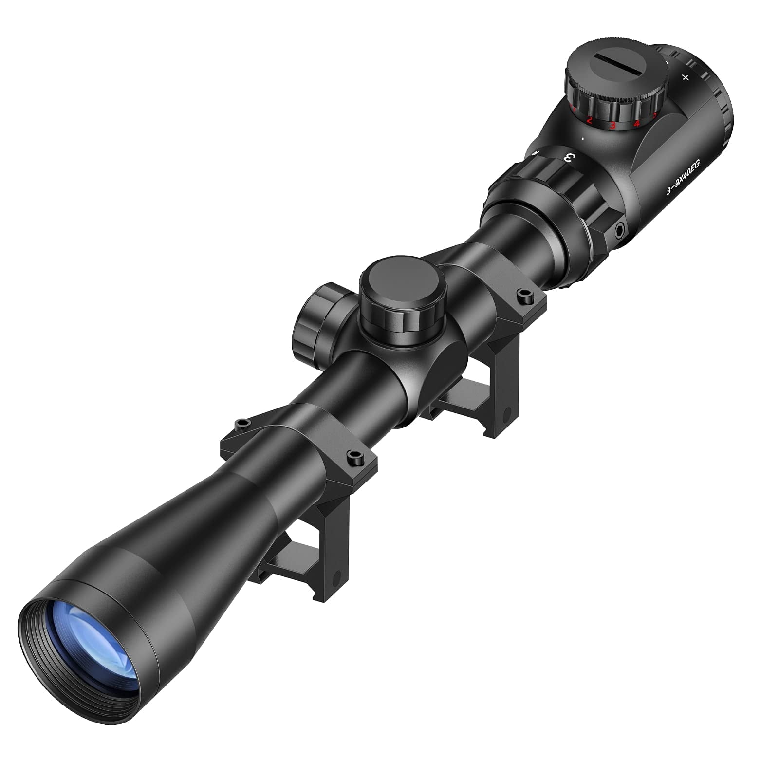 CVLIFE 3-9x40 Rifle Scope, Red & Green Illuminated Optical with 20mm ...