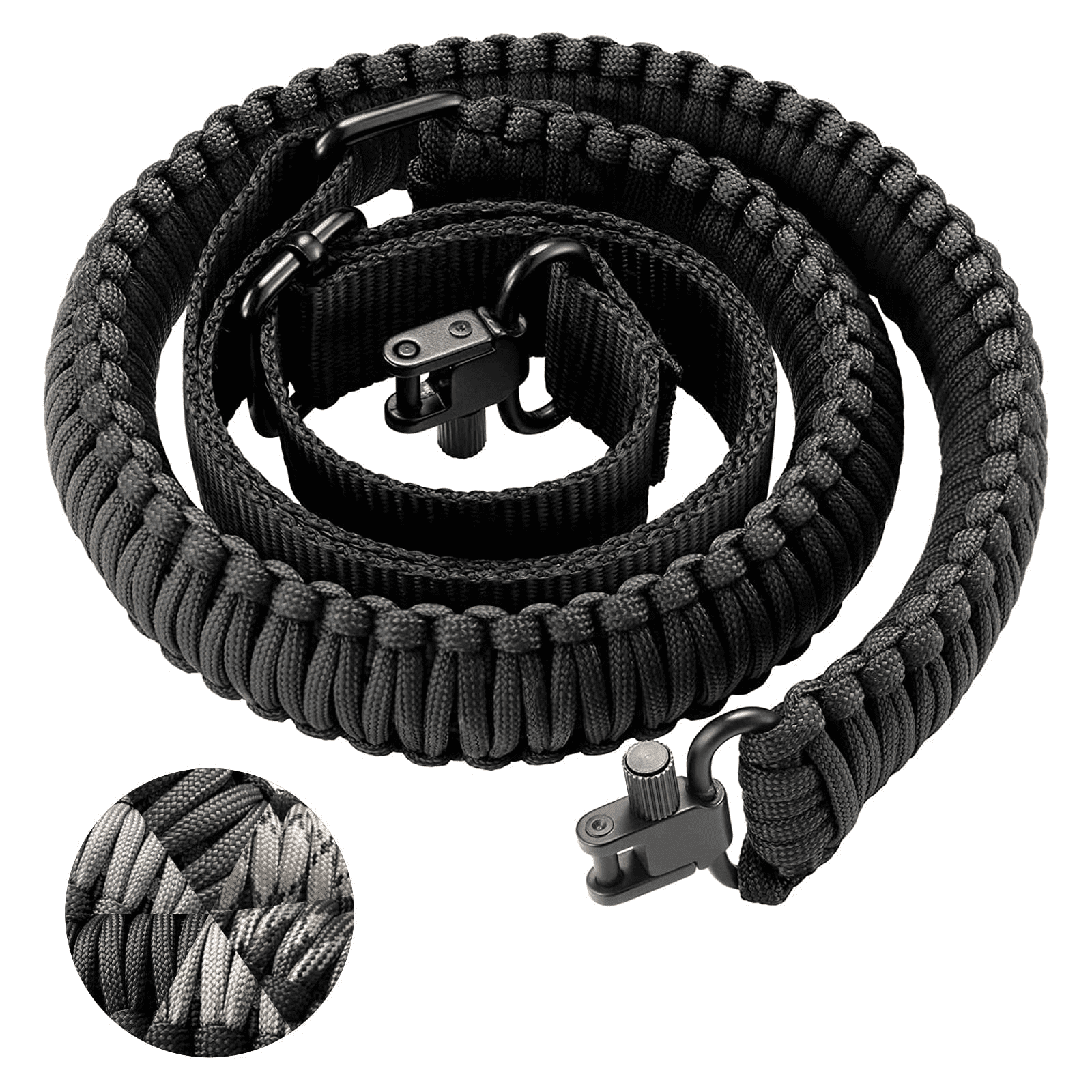 CVLIFE Hunting Rifle Sling - 550 Paracord, 2 Point, Tri-Lock Swivel ...