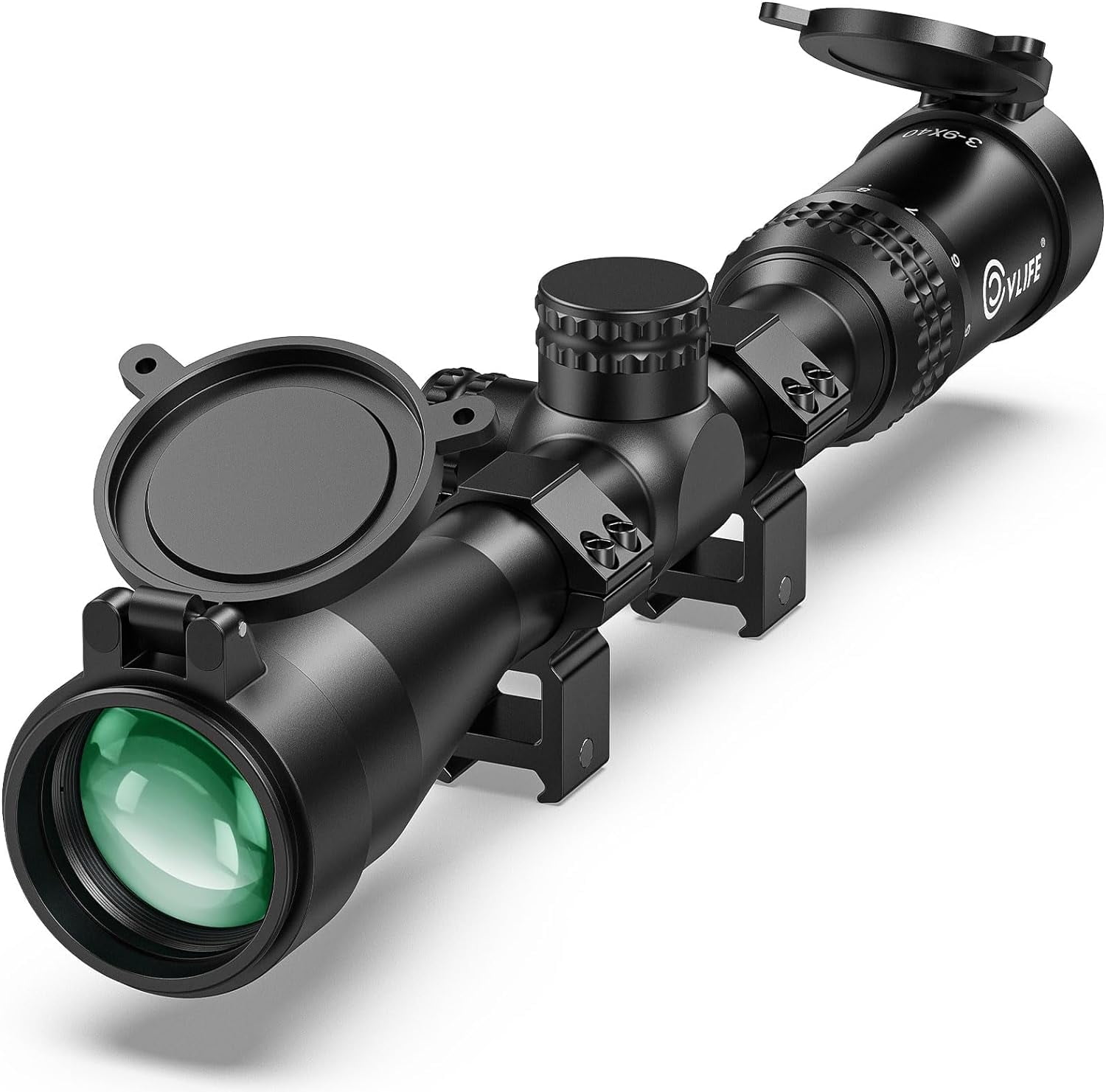 CVLIFE SFP Scope with Free 20mm Scope Rings 3-9x40 Scope, 1 Inch Tube ...