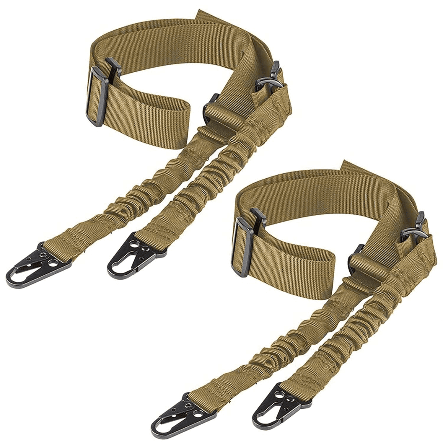 CVLIFE Two Point Sling with Adjustable Length, Metal Hook, Khaki, Nylon ...